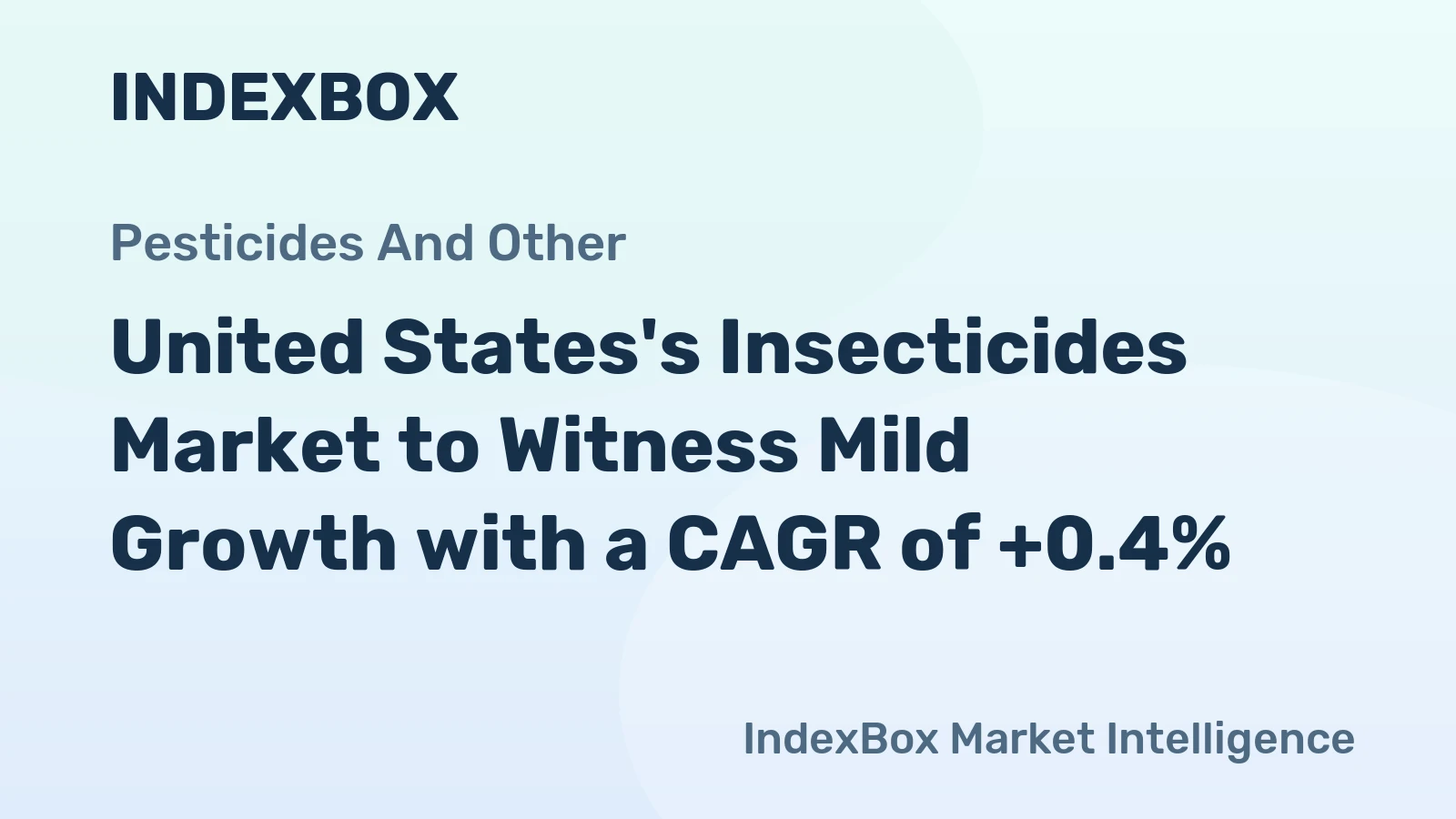 United States's Insecticides Market to Witness Mild Growth with a CAGR of +0.4%
