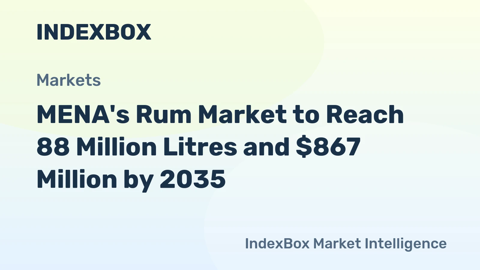 MENA's Rum Market to Reach 88 Million Litres and $867 Million by 2035