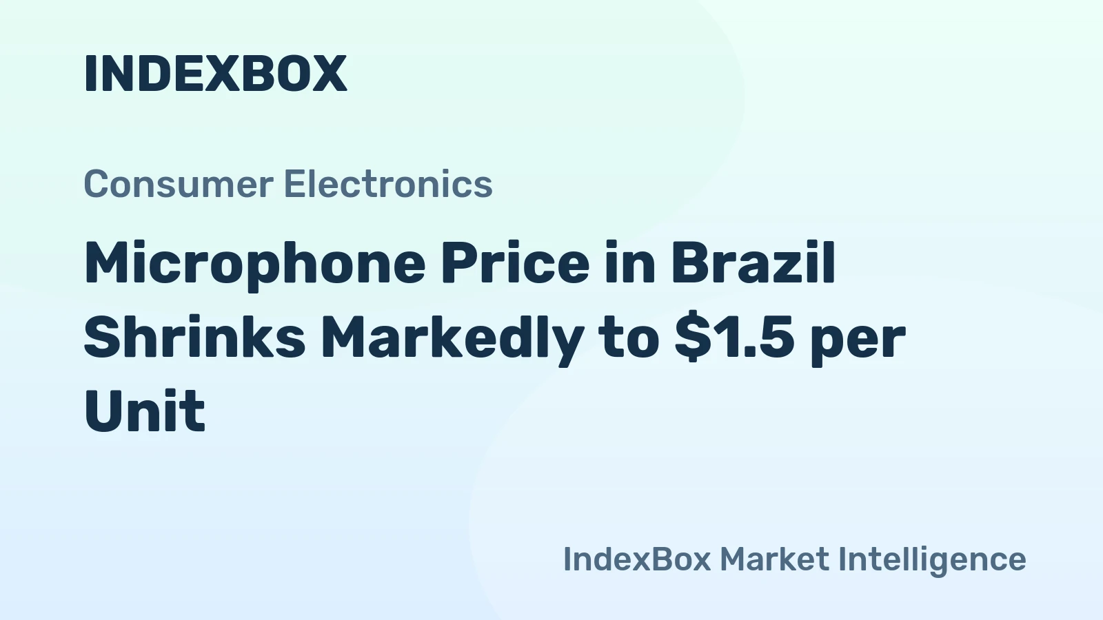 Microphone Price in Brazil Shrinks Markedly to $1.5 per Unit