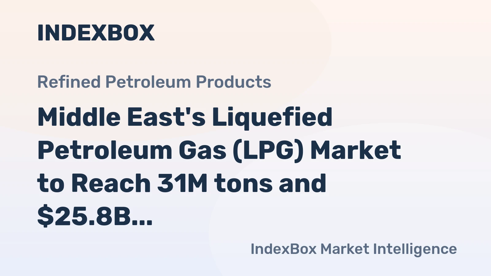 Middle East's Liquefied Petroleum Gas (LPG) Market to Reach 31M tons and $25.8B by 2035