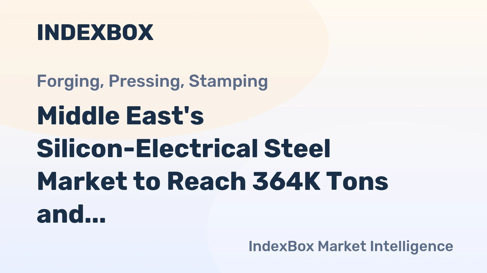 Middle East's Silicon-Electrical Steel Market to Reach 364K Tons and $720M by 2035