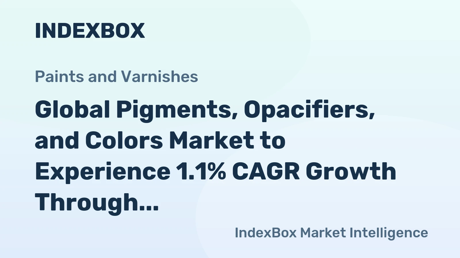 Global Pigments, Opacifiers, and Colors Market to Experience 1.1% CAGR Growth Through 2035