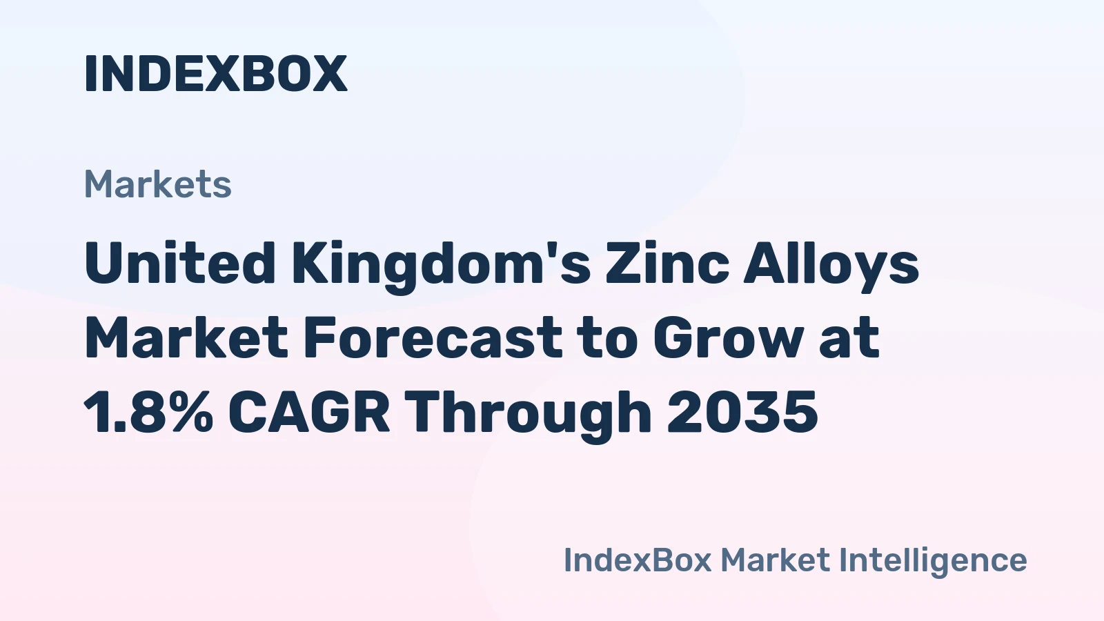United Kingdom's Zinc Alloys Market Forecast to Grow at 1.8% CAGR Through 2035