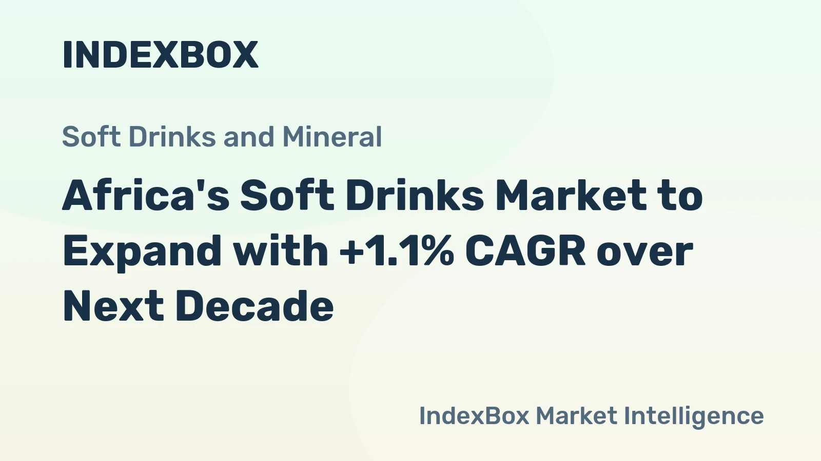 Africa's Soft Drinks Market to Expand with +1.1% CAGR over Next Decade