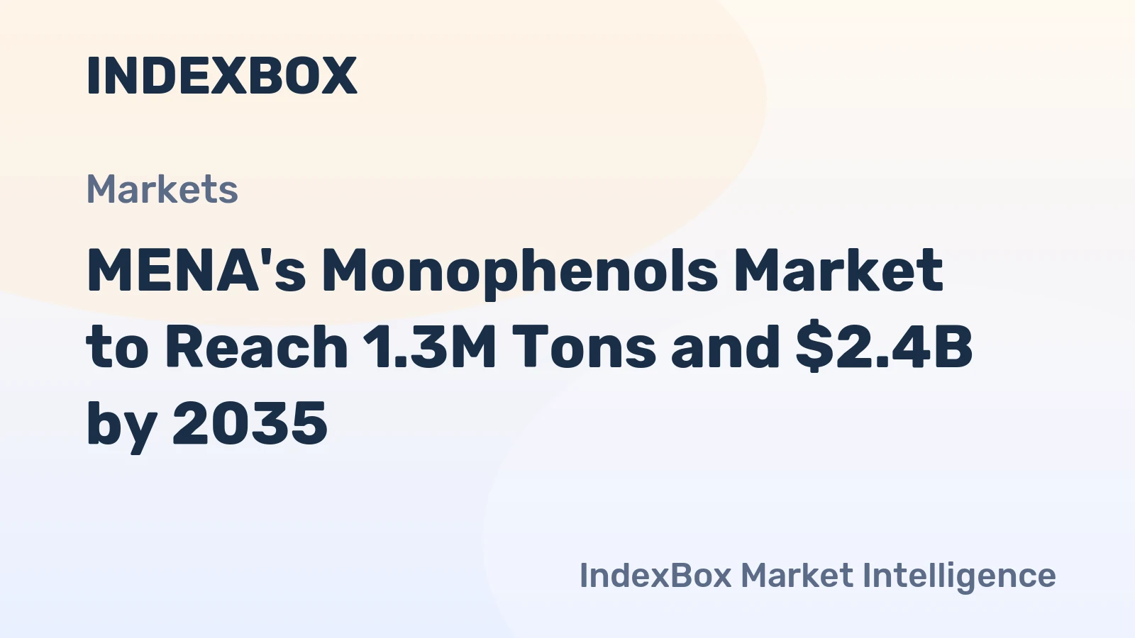 MENA's Monophenols Market to Reach 1.3M Tons and $2.4B by 2035