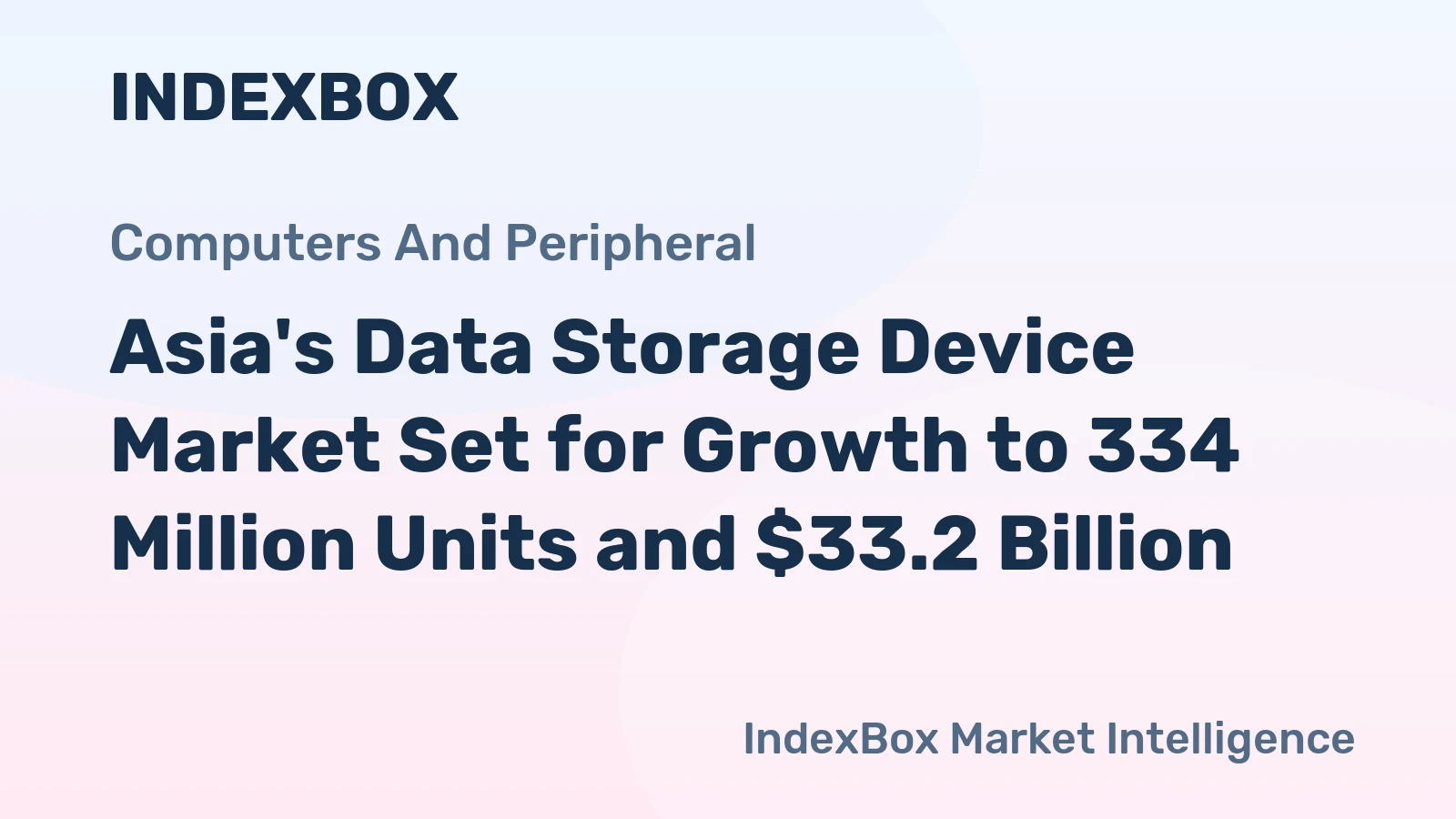 Asia's Data Storage Device Market Set for Growth to 334 Million Units and $33.2 Billion