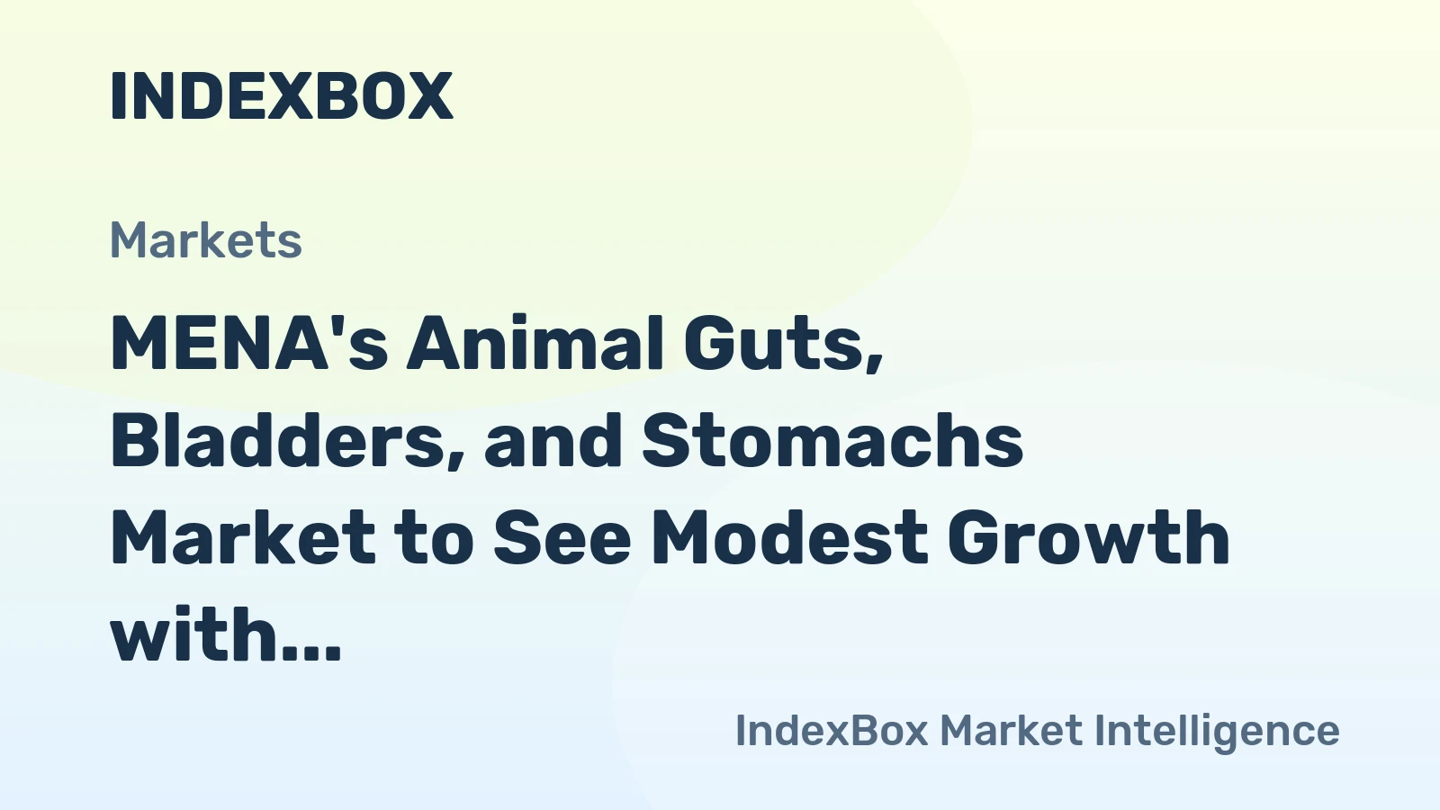 MENA's Animal Guts, Bladders, and Stomachs Market to See Modest Growth with +0.9% CAGR