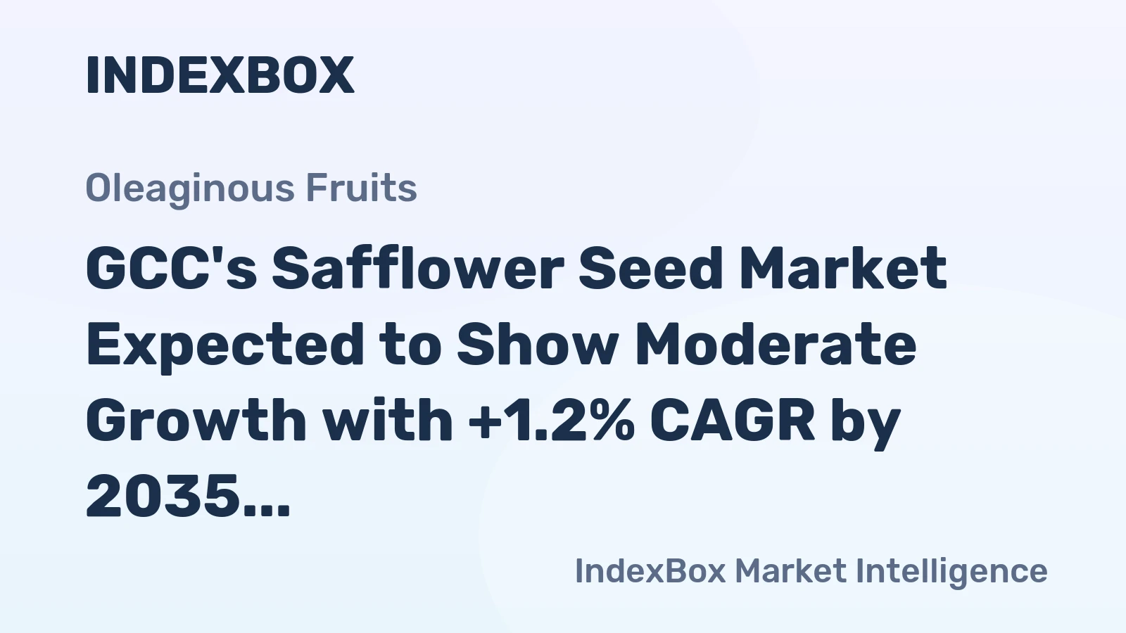 GCC's Safflower Seed Market Expected to Show Moderate Growth with +1.2% CAGR by 2035