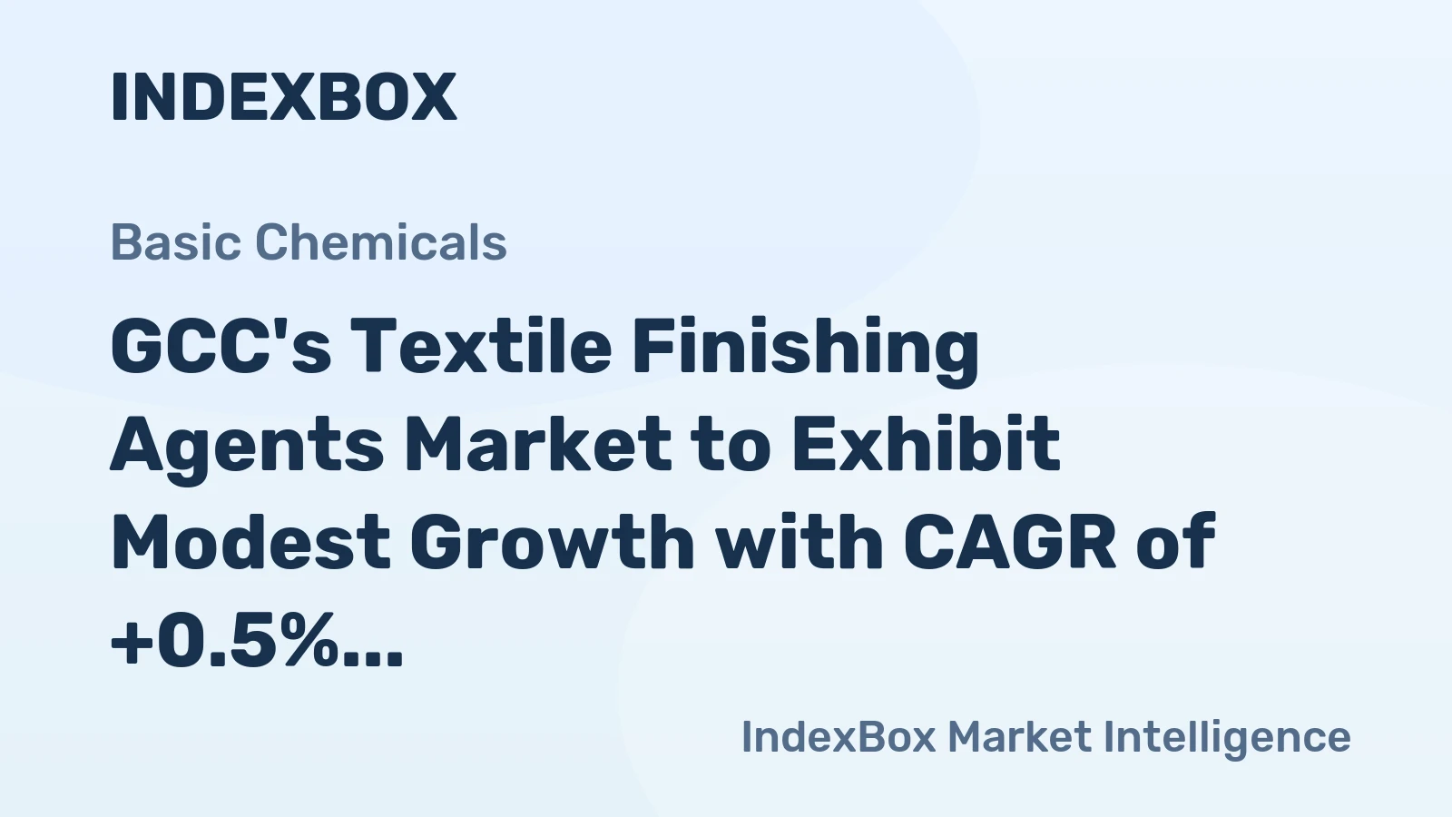 GCC's Textile Finishing Agents Market to Exhibit Modest Growth with CAGR of +0.5% from 2024 to 2035