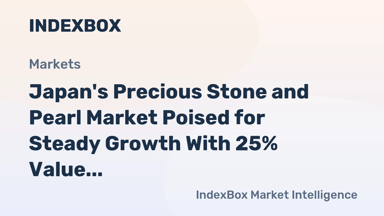 Japan's Precious Stone and Pearl Market Poised for Steady Growth With 25% Value CAGR Through 2035