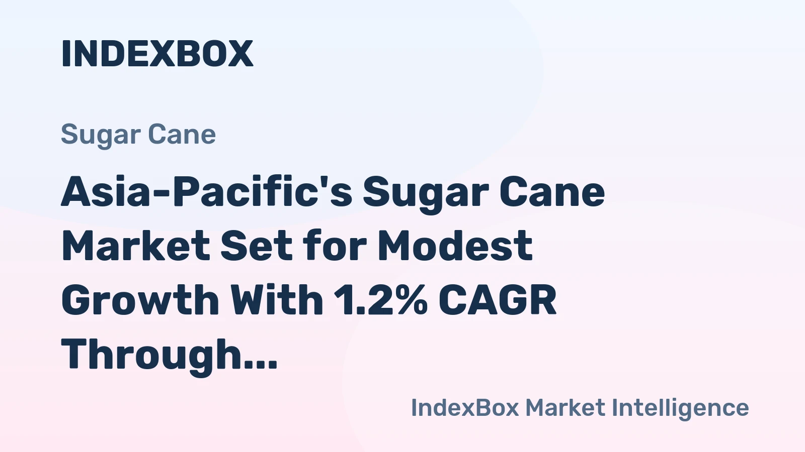 Asia-Pacific's Sugar Cane Market Set for Modest Growth With 1.2% CAGR Through 2035