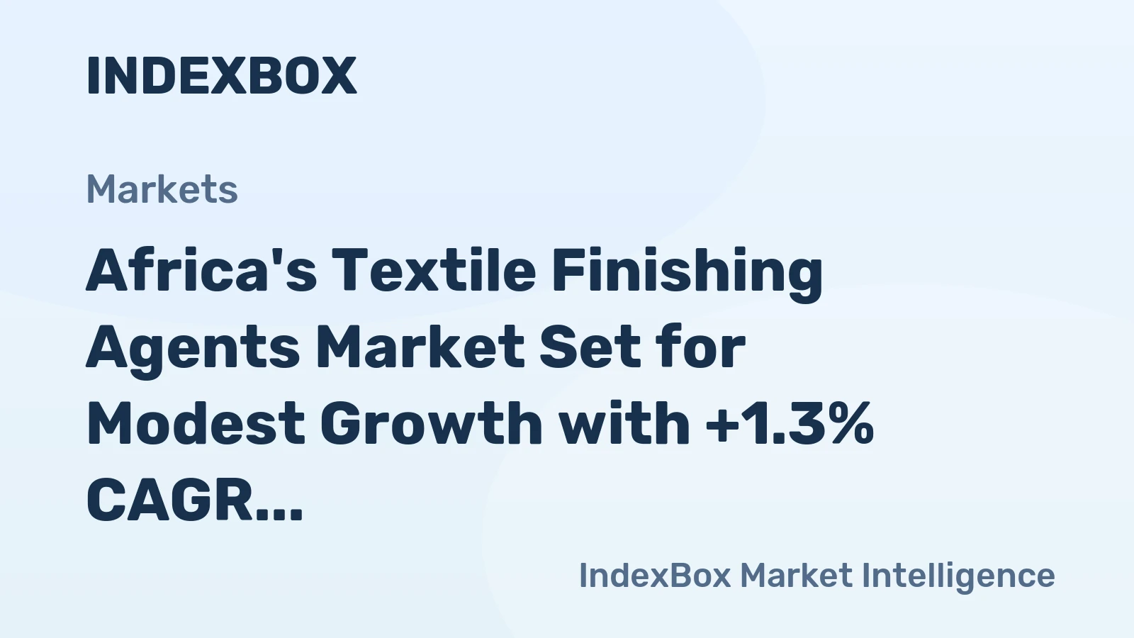 Africa's Textile Finishing Agents Market Set for Modest Growth with +1.3% CAGR Through 2035