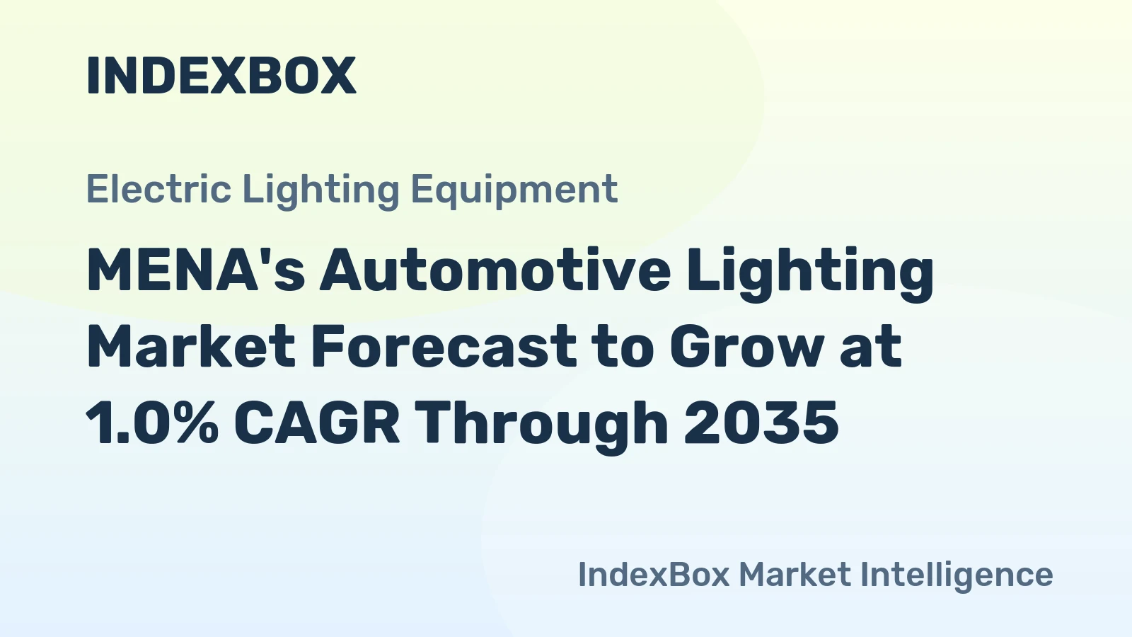 MENA's Automotive Lighting Market Forecast to Grow at 1.0% CAGR Through 2035