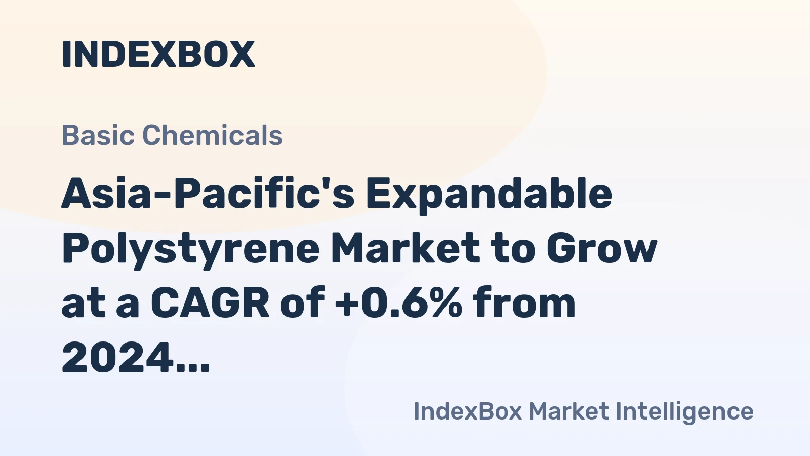 Asia-Pacific's Expandable Polystyrene Market to Grow at a CAGR of +0.6% from 2024 to 2035