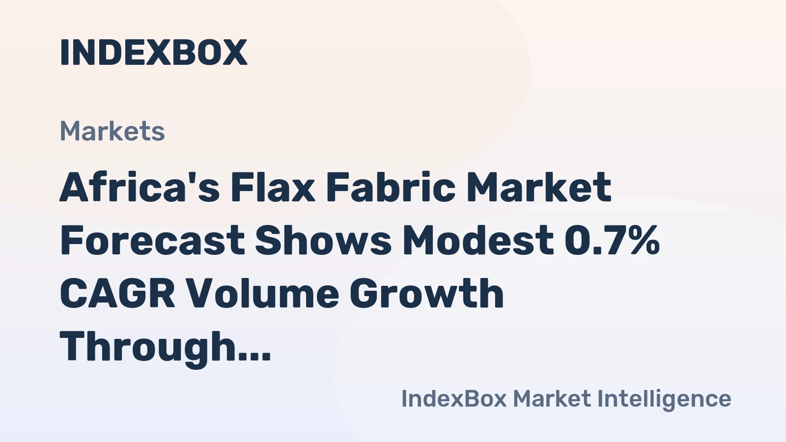 Africa's Flax Fabric Market Forecast Shows Modest 0.7% CAGR Volume Growth Through 2035