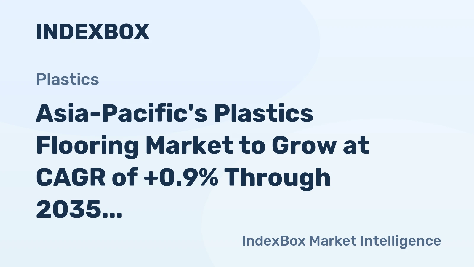 Asia-Pacific's Plastics Flooring Market to Grow at CAGR of +0.9% Through 2035, Reaching 2.7B Square Meters
