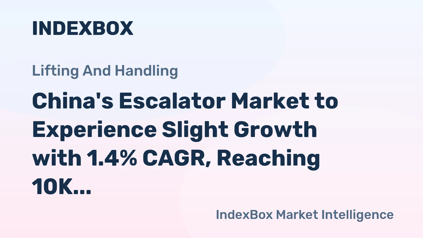 China's Escalator Market to Experience Slight Growth with 1.4% CAGR, Reaching 10K Units by 2035