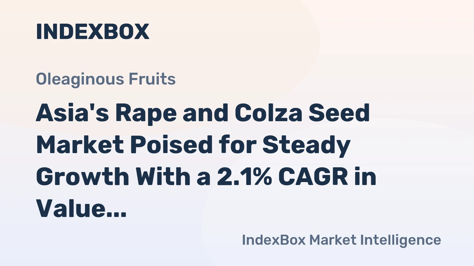 Asia's Rape and Colza Seed Market Poised for Steady Growth With a 2.1% CAGR in Value Through 2035