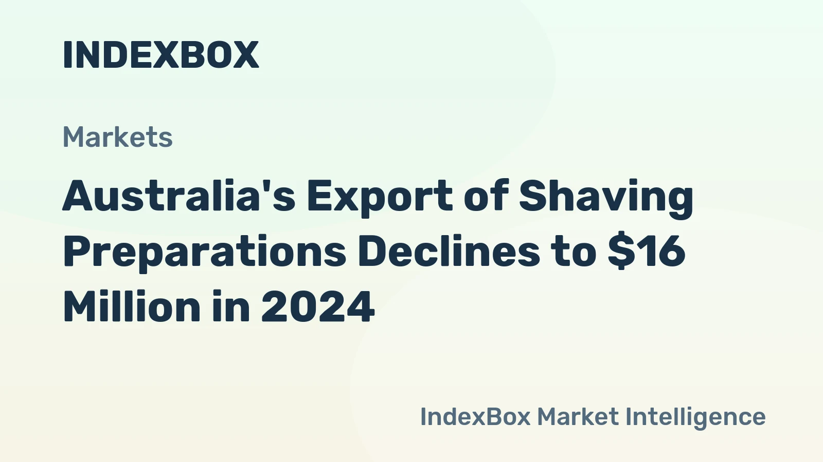 Australia's Export of Shaving Preparations Declines to $16 Million in 2024