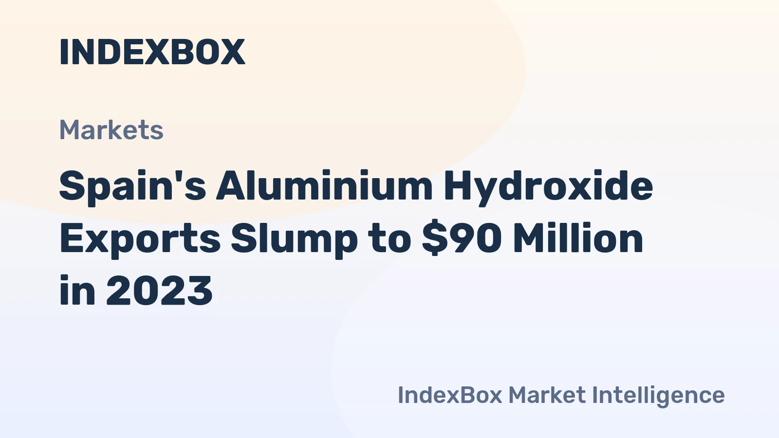 Spain's Aluminium Hydroxide Exports Slump to $90 Million in 2023