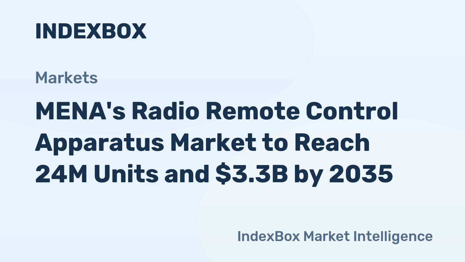 MENA's Radio Remote Control Apparatus Market to Reach 24M Units and $3.3B by 2035