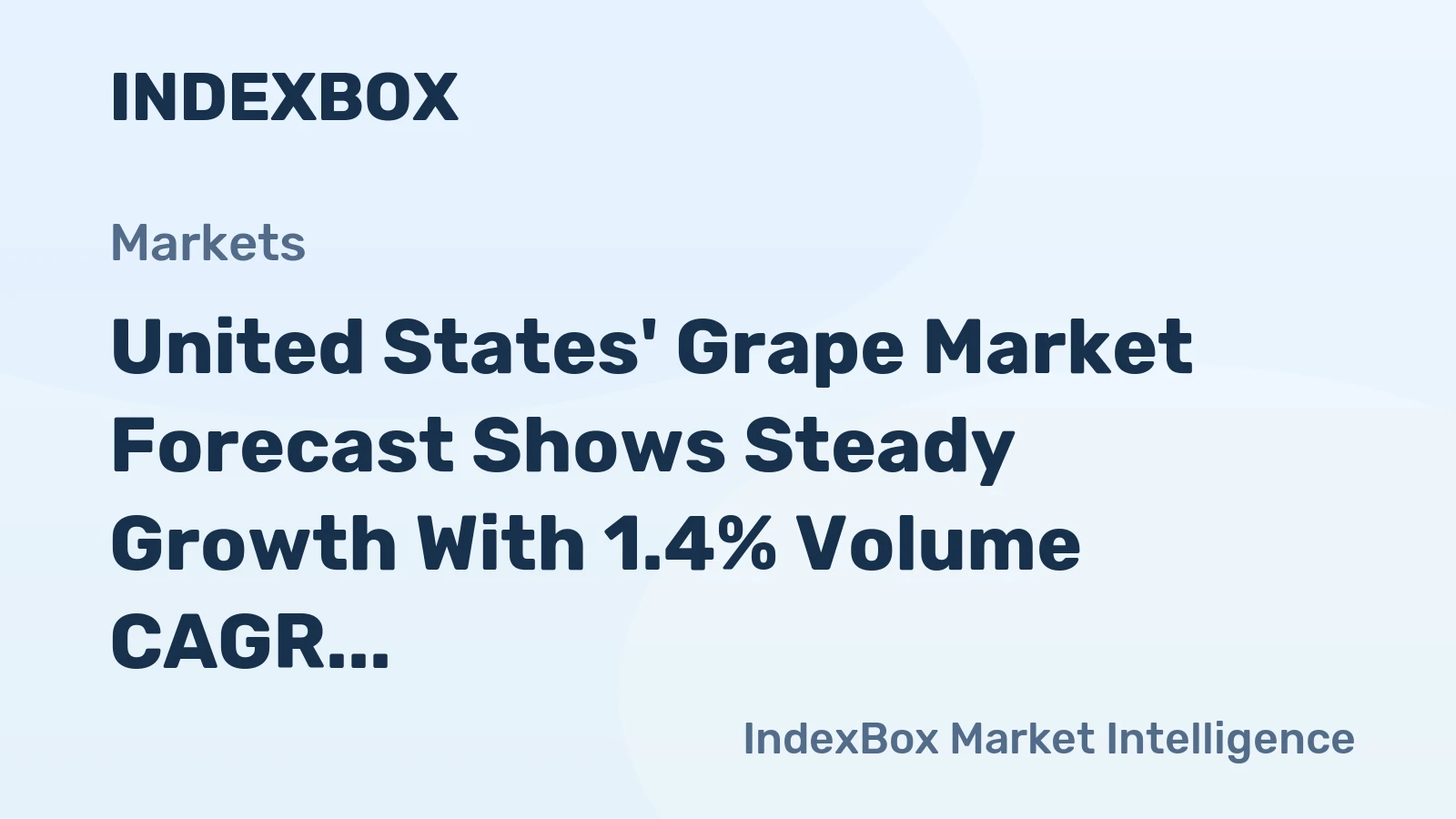 United States' Grape Market Forecast Shows Steady Growth With 1.4% Volume CAGR Through 2035