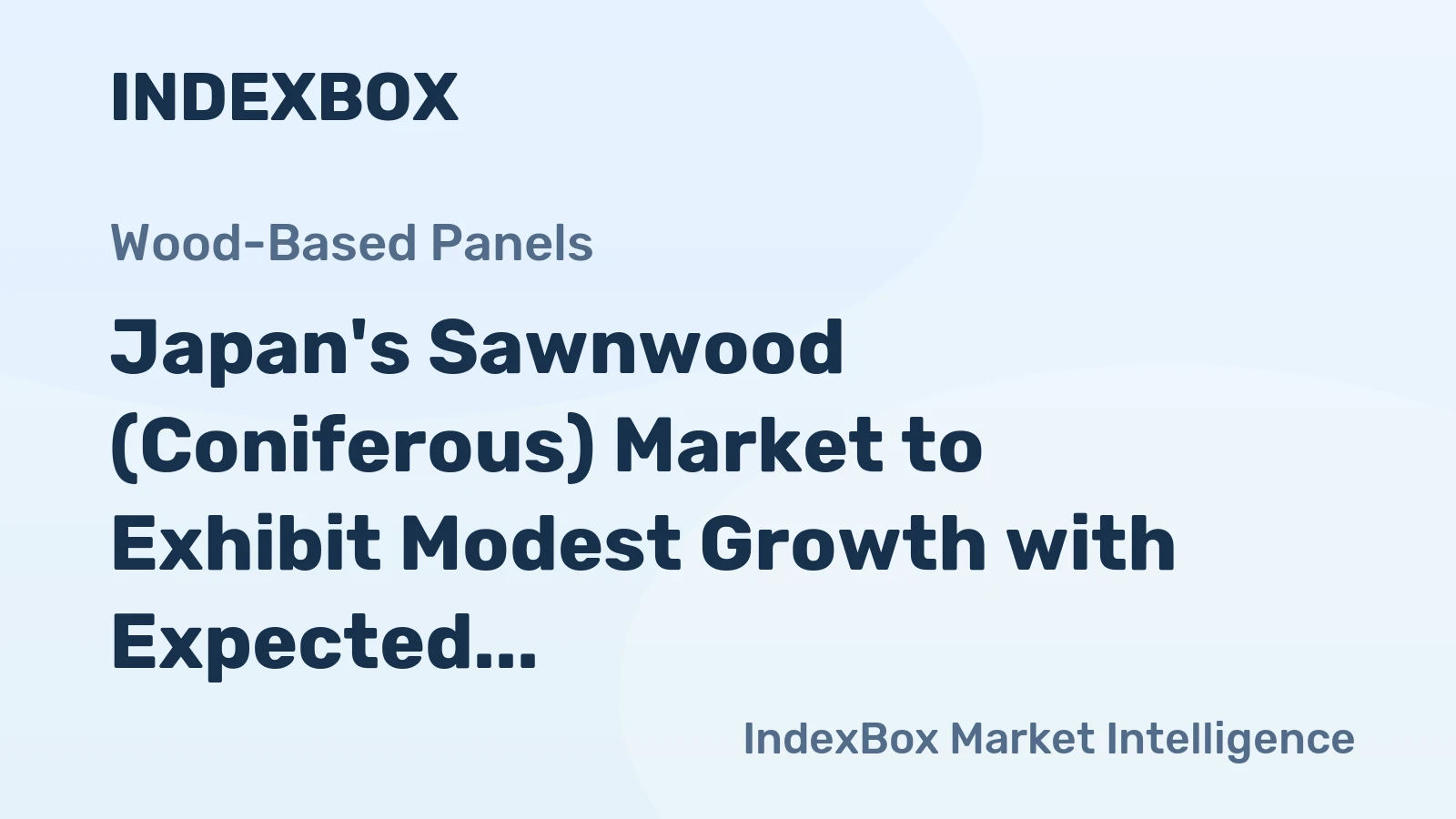 Japan's Sawnwood (Coniferous) Market to Exhibit Modest Growth with Expected CAGR of +0.4%