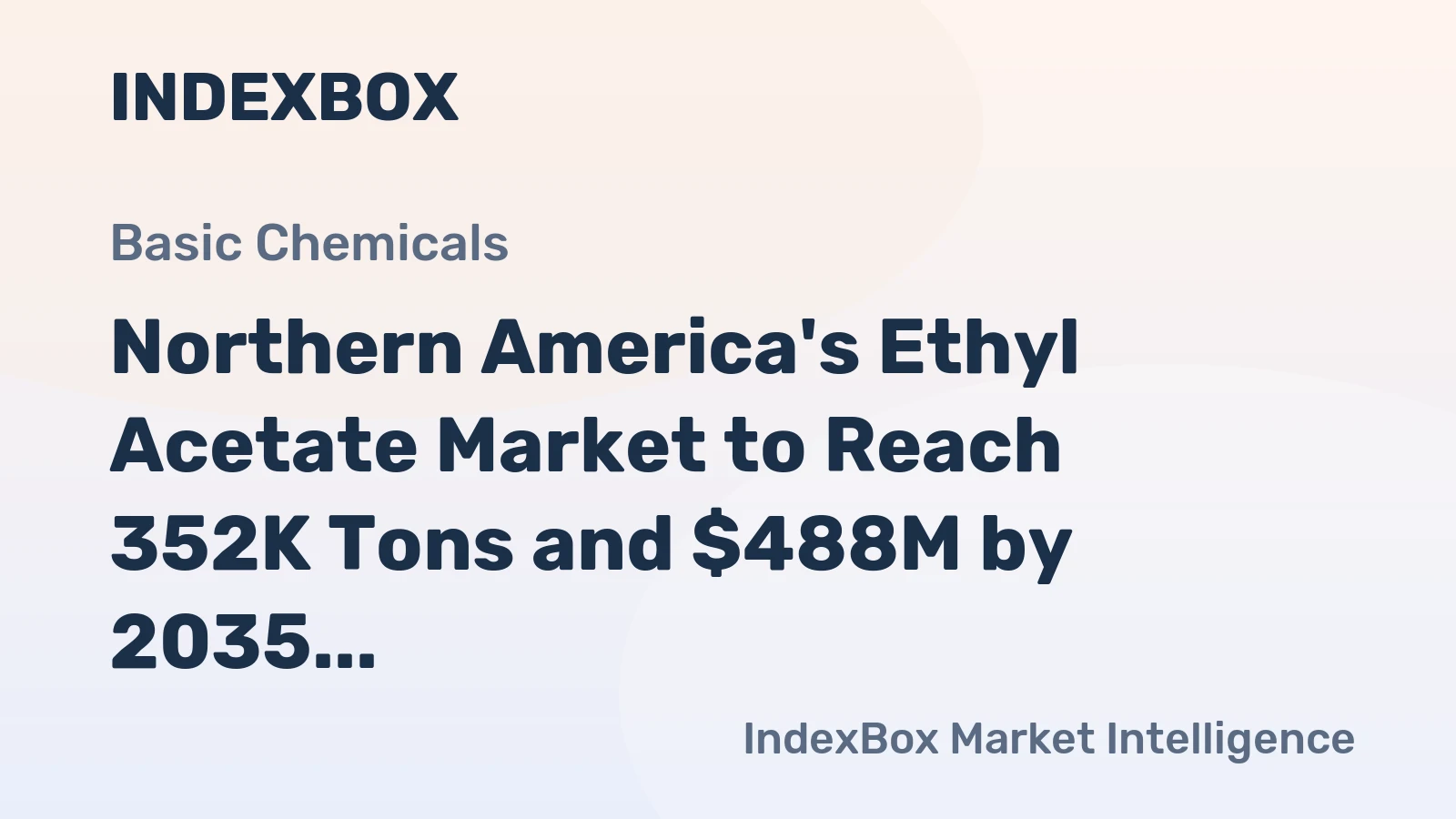 Northern America's Ethyl Acetate Market to Reach 352K Tons and $488M by 2035