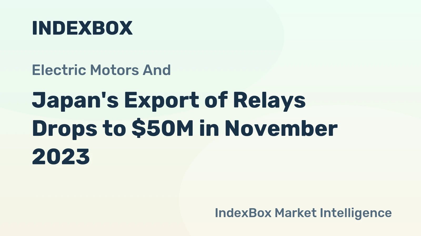 Japan's Export of Relays Drops to $50M in November 2023
