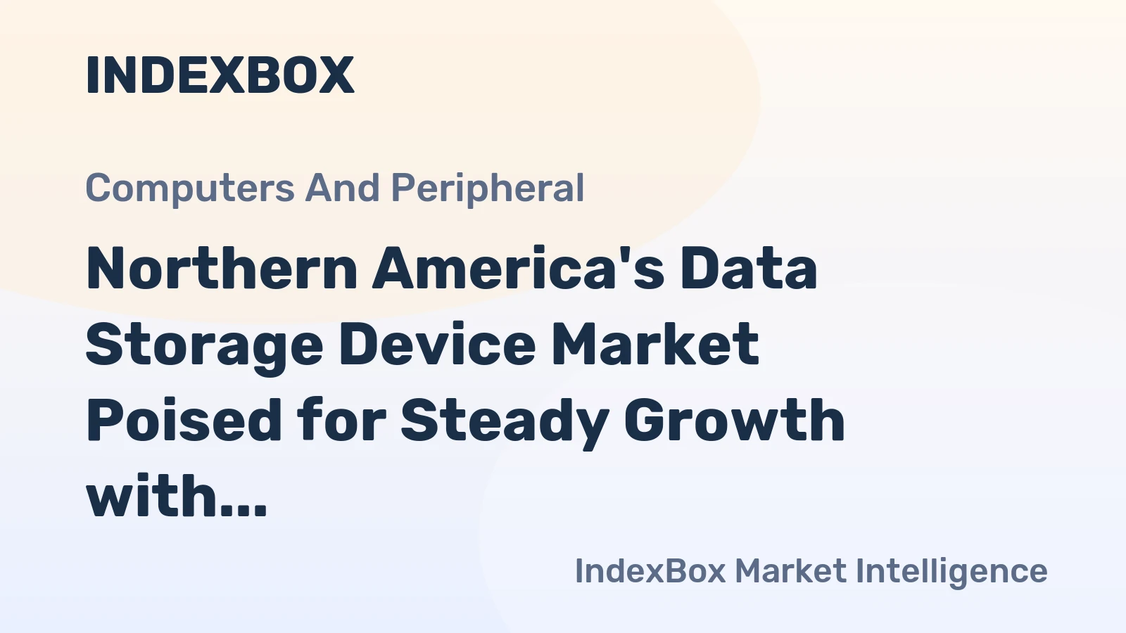 Northern America's Data Storage Device Market Poised for Steady Growth with a 3.8% CAGR