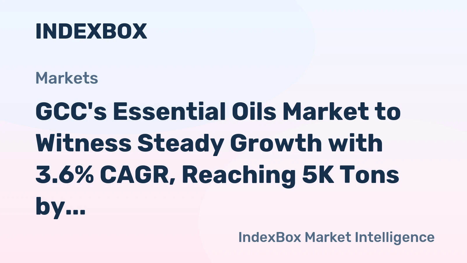 GCC's Essential Oils Market to Witness Steady Growth with 3.6% CAGR, Reaching 5K Tons by 2035