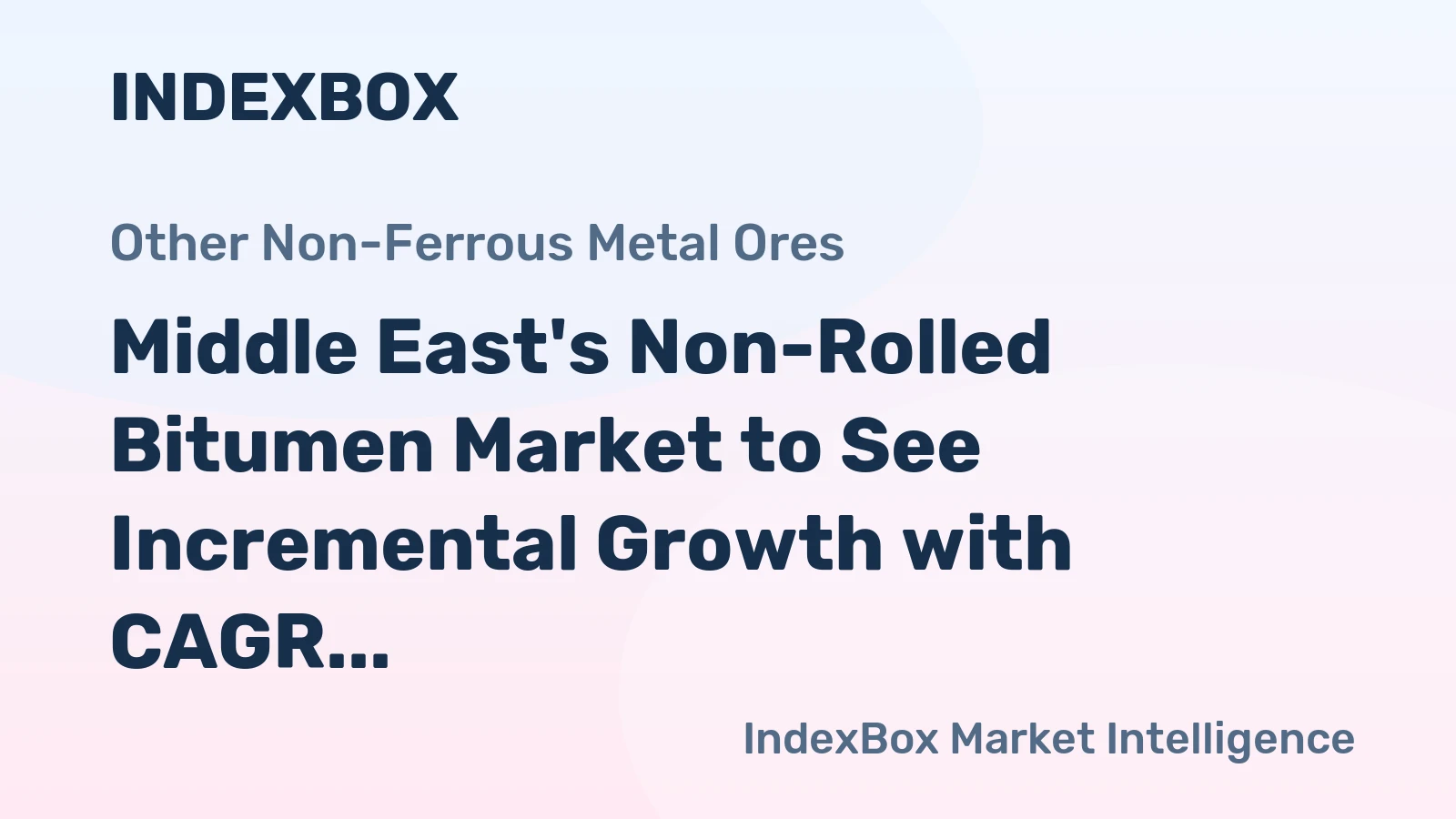 Middle East's Non-Rolled Bitumen Market to See Incremental Growth with CAGR of +0.6% from 2024 to 2035