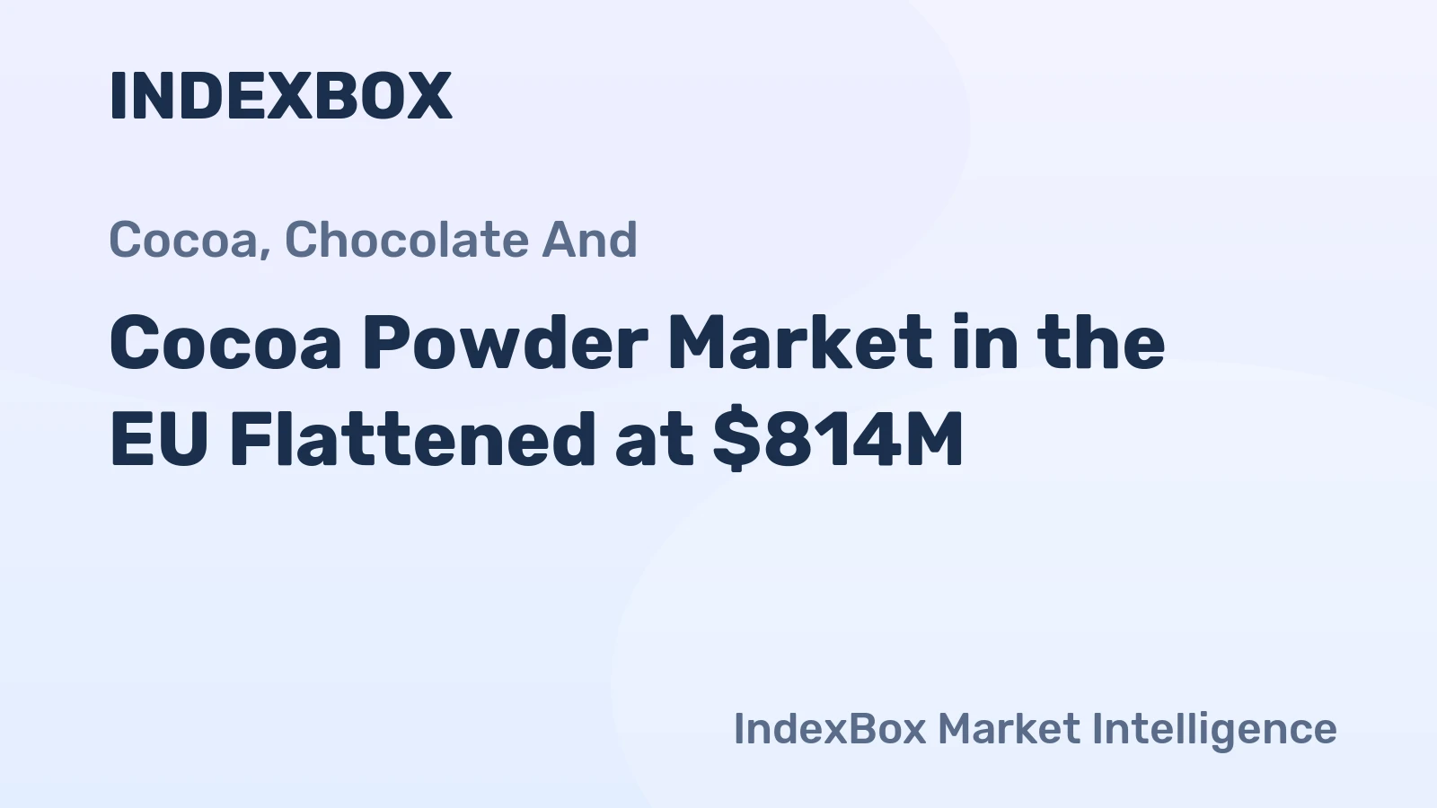 Cocoa Powder Market in the EU Flattened at $814M