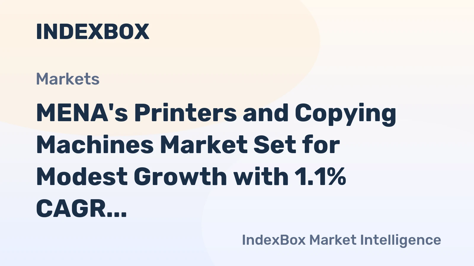 MENA's Printers and Copying Machines Market Set for Modest Growth with 1.1% CAGR Through 2035