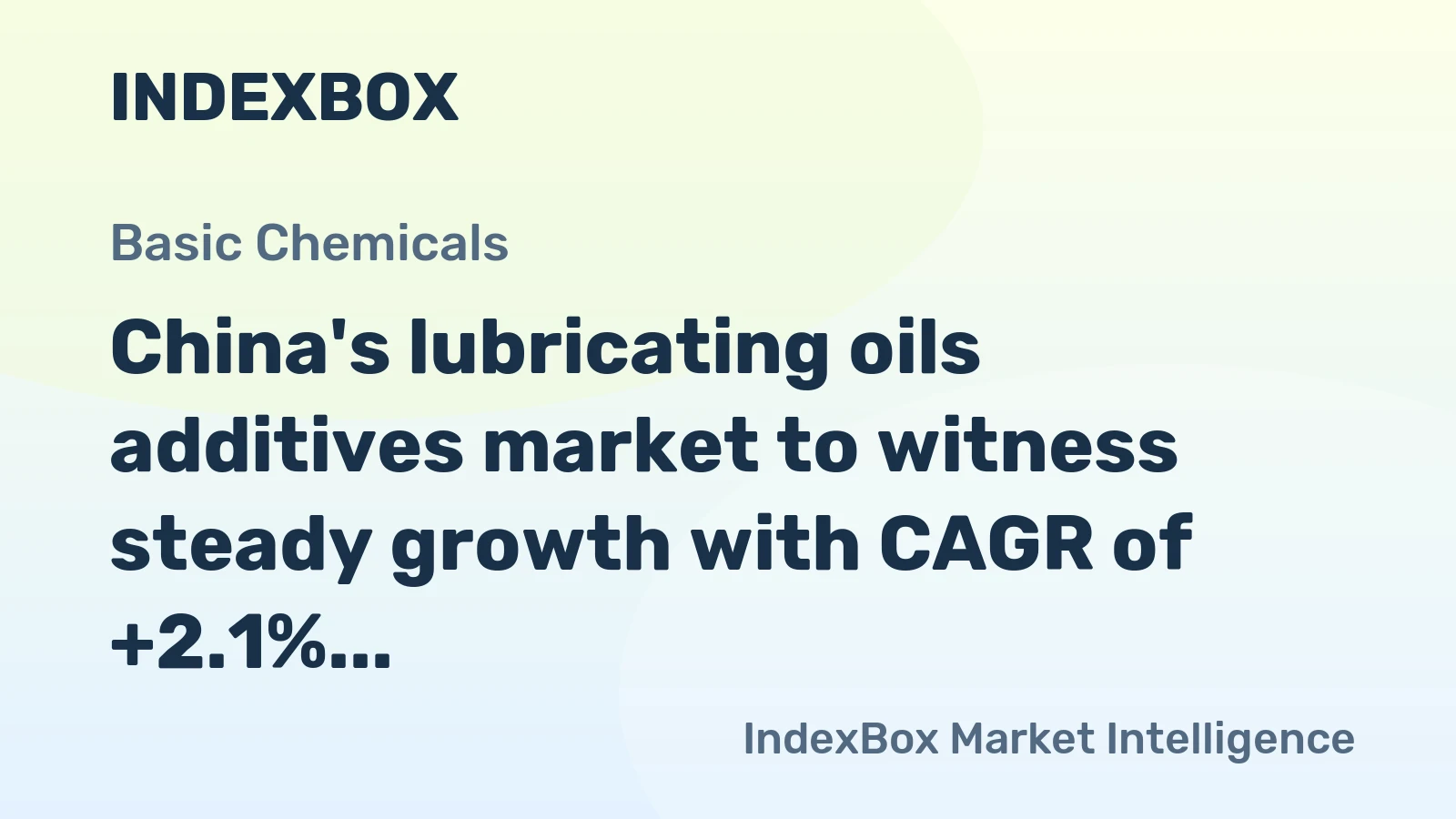 China's lubricating oils additives market to witness steady growth with CAGR of +2.1% through 2035