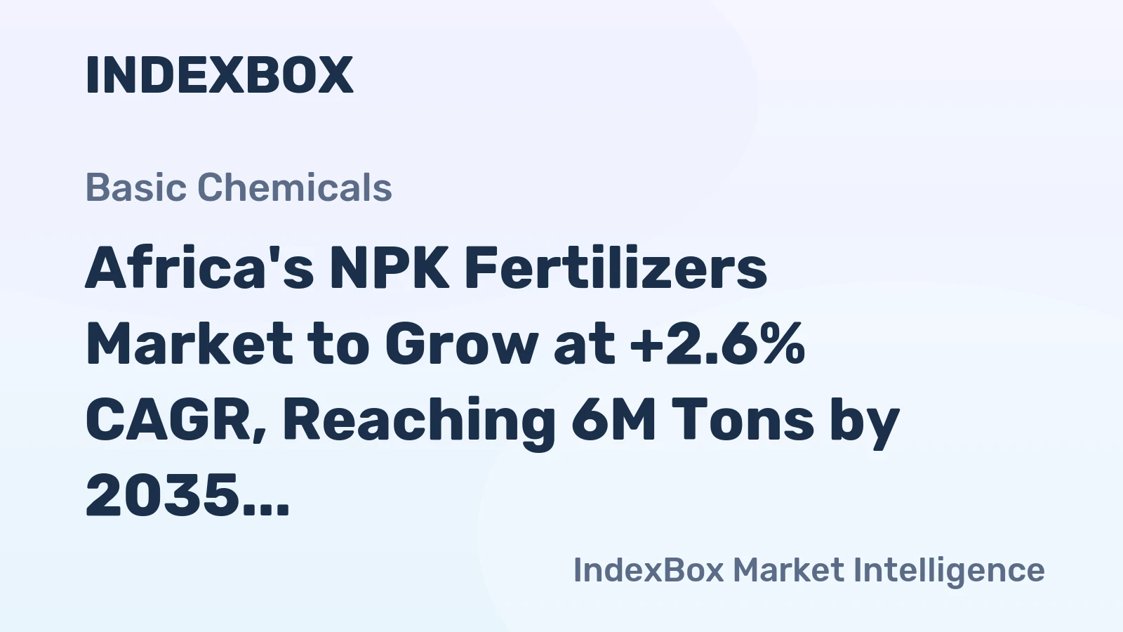Africa's NPK Fertilizers Market to Grow at +2.6% CAGR, Reaching 6M Tons by 2035