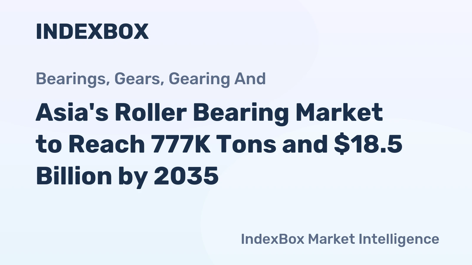 Asia's Roller Bearing Market to Reach 777K Tons and $18.5 Billion by 2035