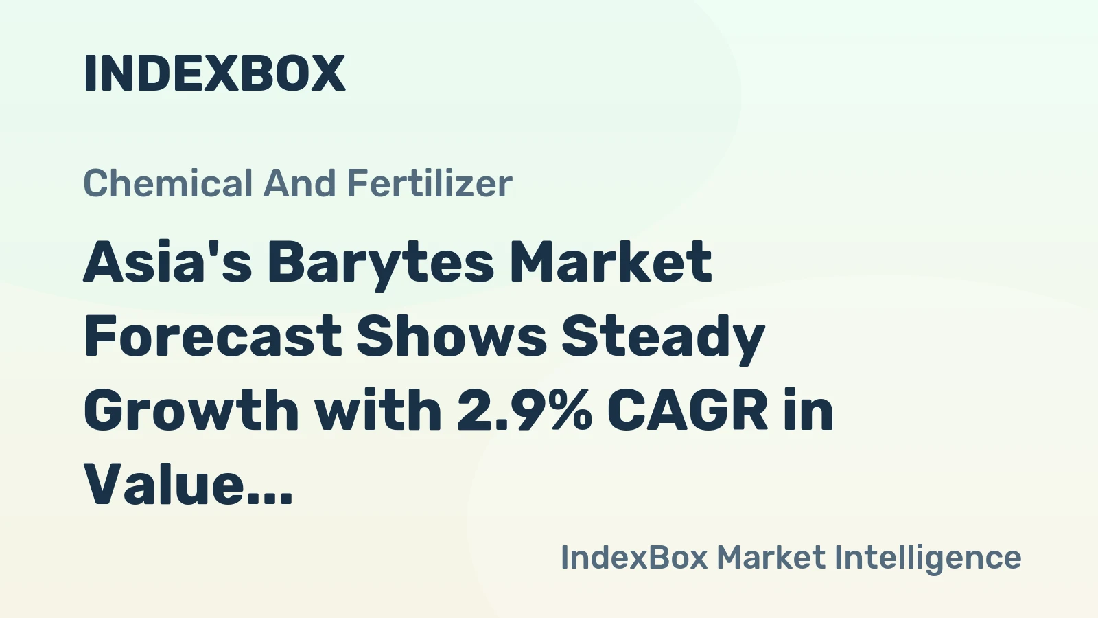 Asia's Barytes Market Forecast Shows Steady Growth with 2.9% CAGR in Value Through 2035