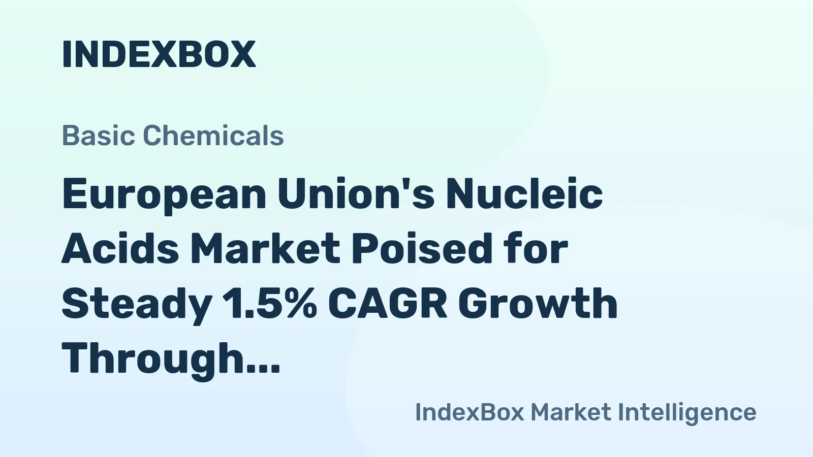 European Union's Nucleic Acids Market Poised for Steady 1.5% CAGR Growth Through 2035