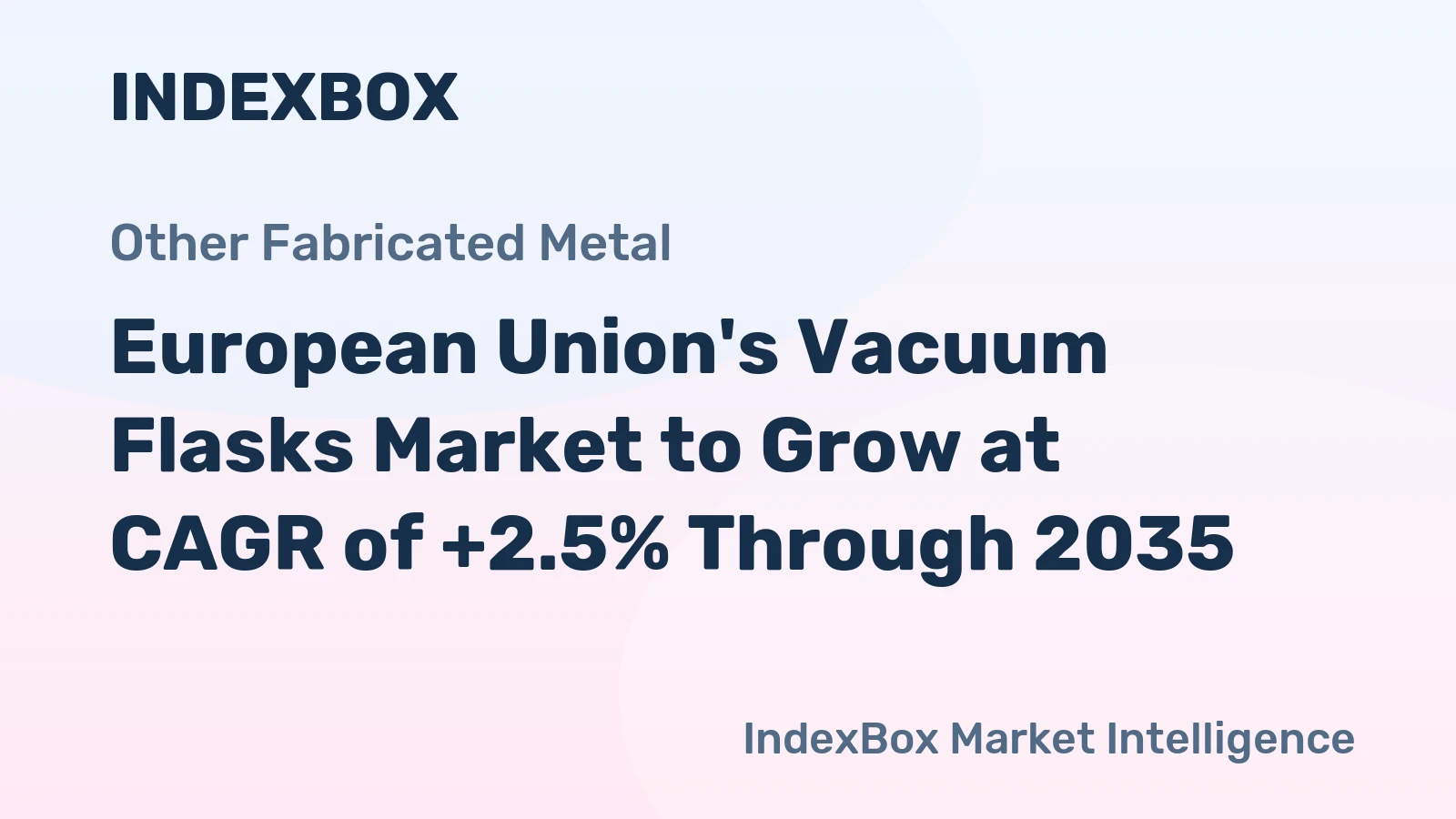 European Union's Vacuum Flasks Market to Grow at CAGR of +2.5% Through 2035