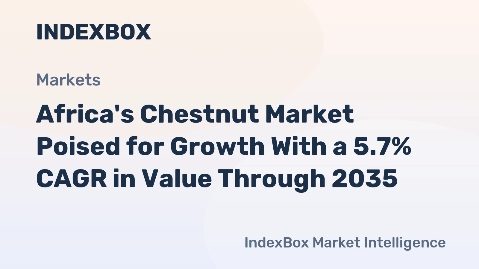 Africa's Chestnut Market Poised for Growth With a 5.7% CAGR in Value Through 2035