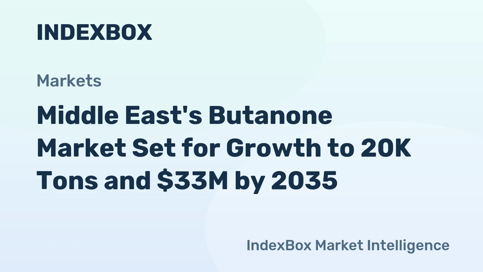 Middle East's Butanone Market Set for Growth to 20K Tons and $33M by 2035