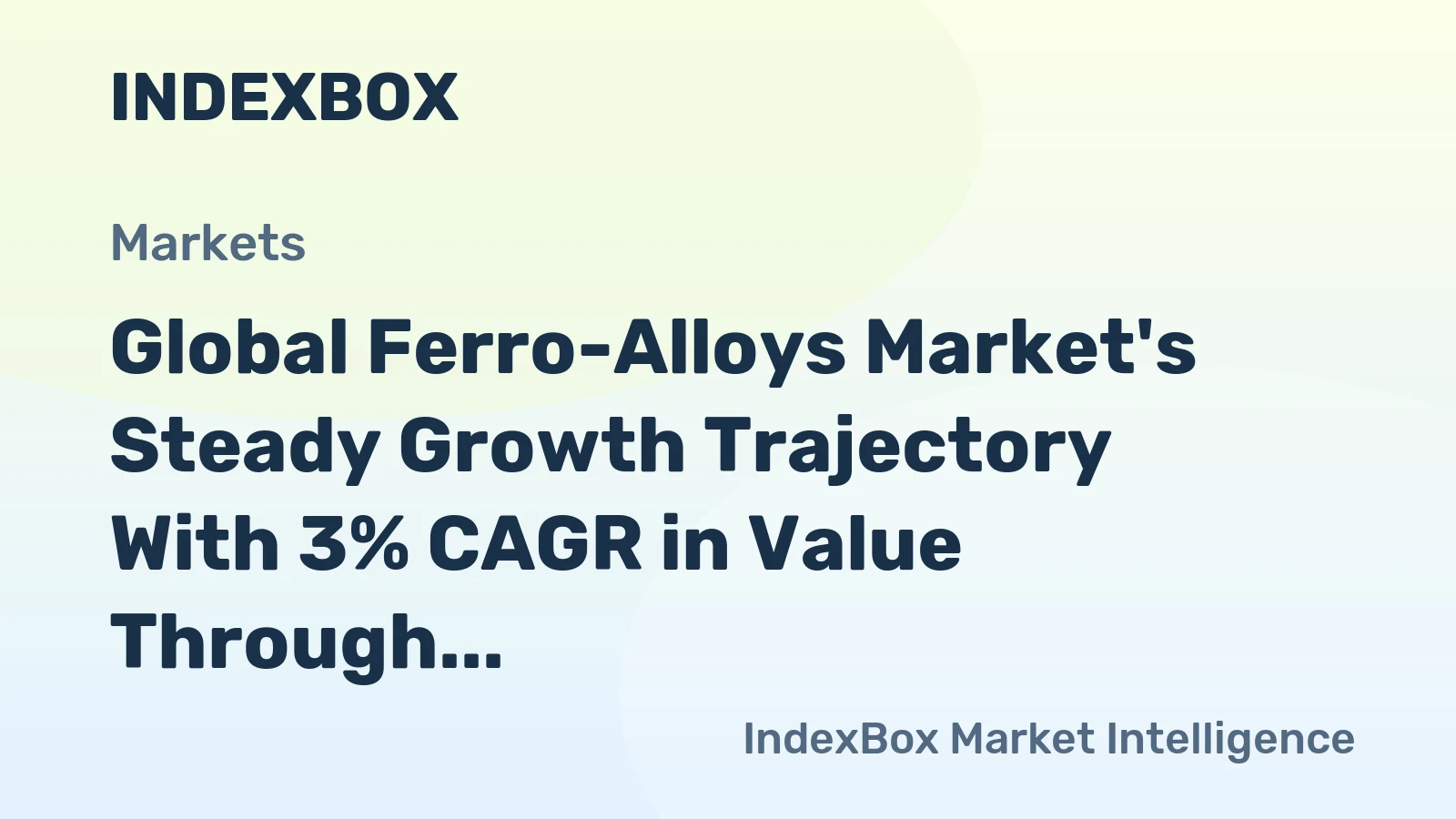 Global Ferro-Alloys Market's Steady Growth Trajectory With 3% CAGR in Value Through 2035