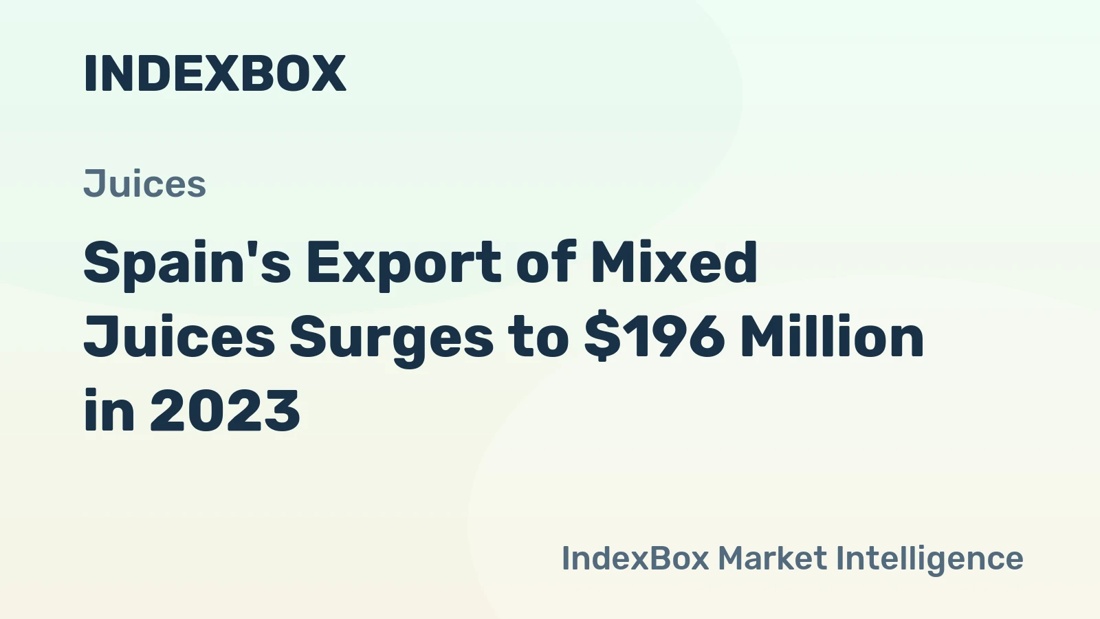 Spain's Export of Mixed Juices Surges to $196 Million in 2023