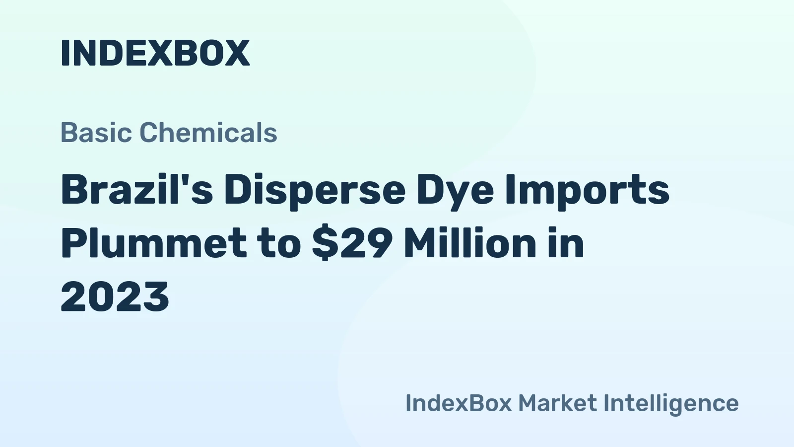 Brazil's Disperse Dye Imports Plummet to $29 Million in 2023