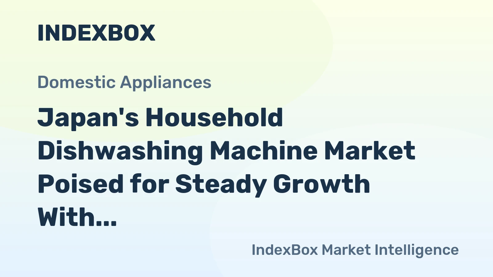Japan's Household Dishwashing Machine Market Poised for Steady Growth With 27% CAGR Through 2035
