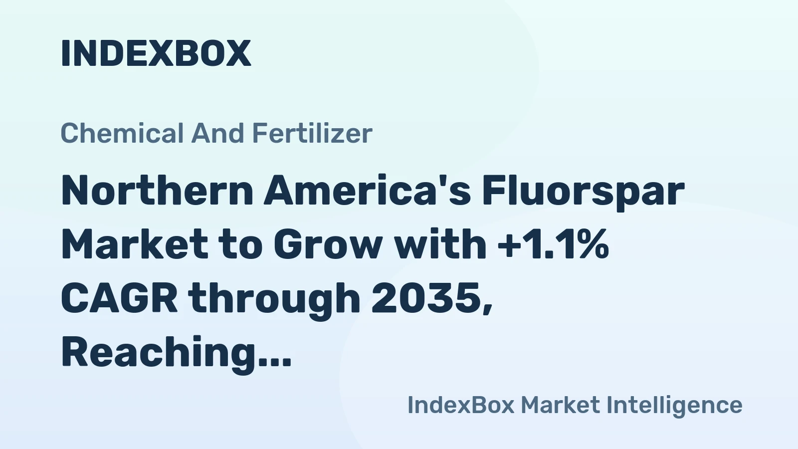Northern America's Fluorspar Market to Grow with +1.1% CAGR through 2035, Reaching $174M