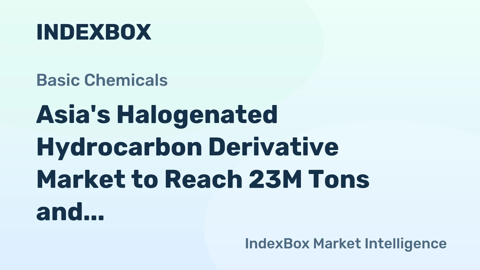 Asia's Halogenated Hydrocarbon Derivative Market to Reach 23M Tons and $35.1B by 2035