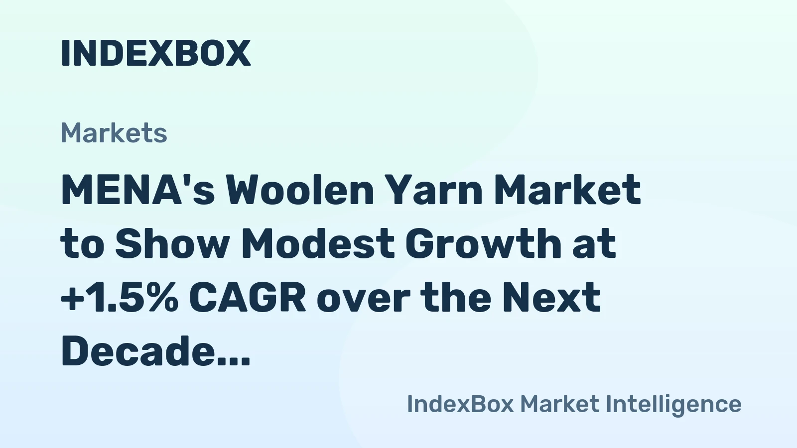 MENA's Woolen Yarn Market to Show Modest Growth at +1.5% CAGR over the Next Decade