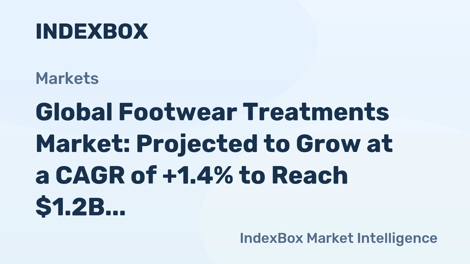 Global Footwear Treatments Market: Projected to Grow at a CAGR of +1.4% to Reach $1.2B by 2035
